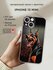 Чехол на Apple iPhone 13 mini / Айфон 13 мини с принтом "Доберман с цепью"
