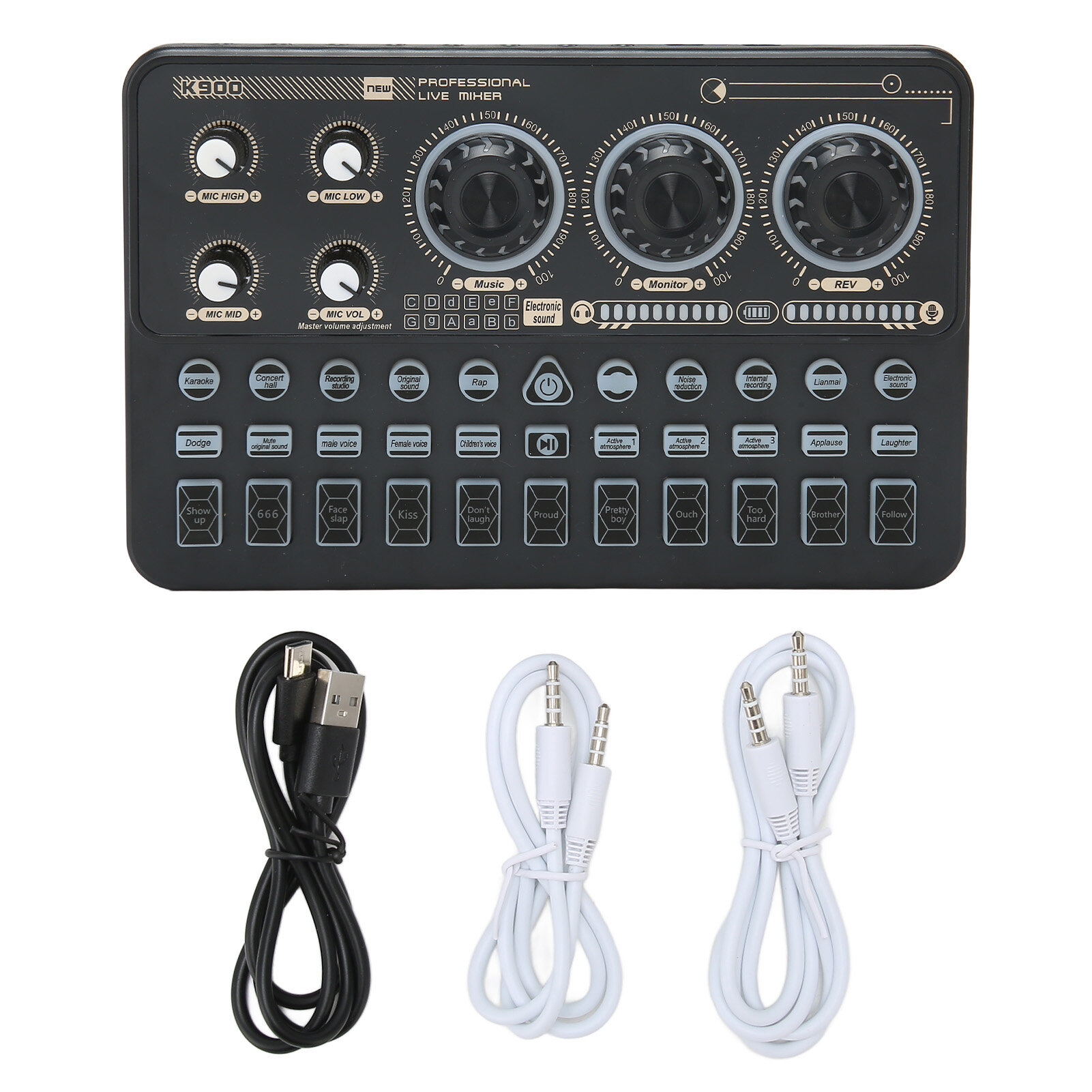 Live Sound Card Bluetooth 5.0 Снижение шума 6 стабильный стабильный сигнальный сигная звуки сидер для животного стреля