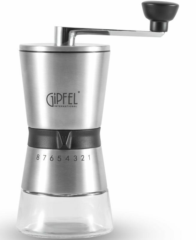 Кофемолка GIPFEL 9209, нержавеющая сталь, 8 степеней помола, 0.055 л