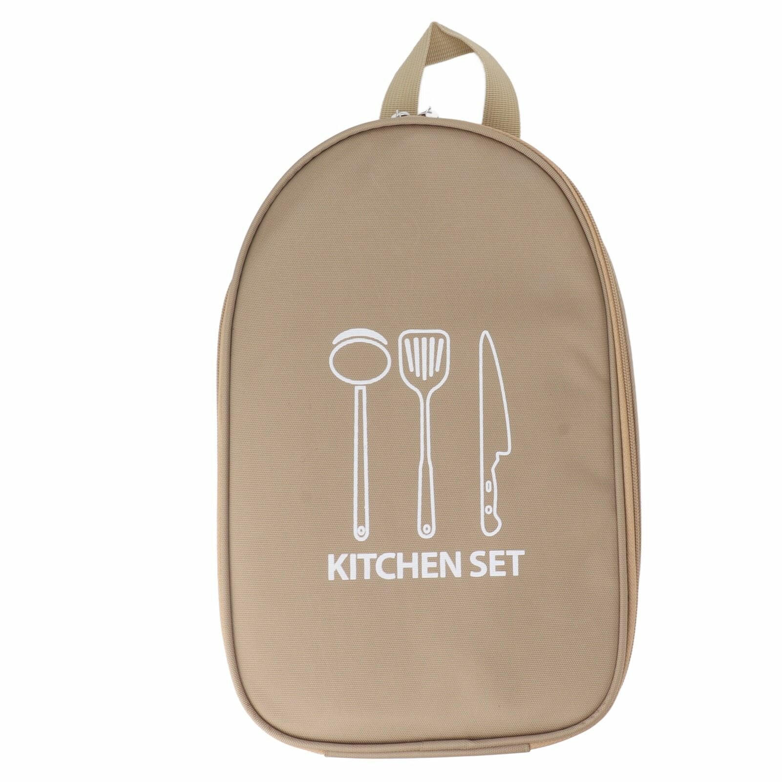 Сумка для походной посуды с ручкой, цвет хаки