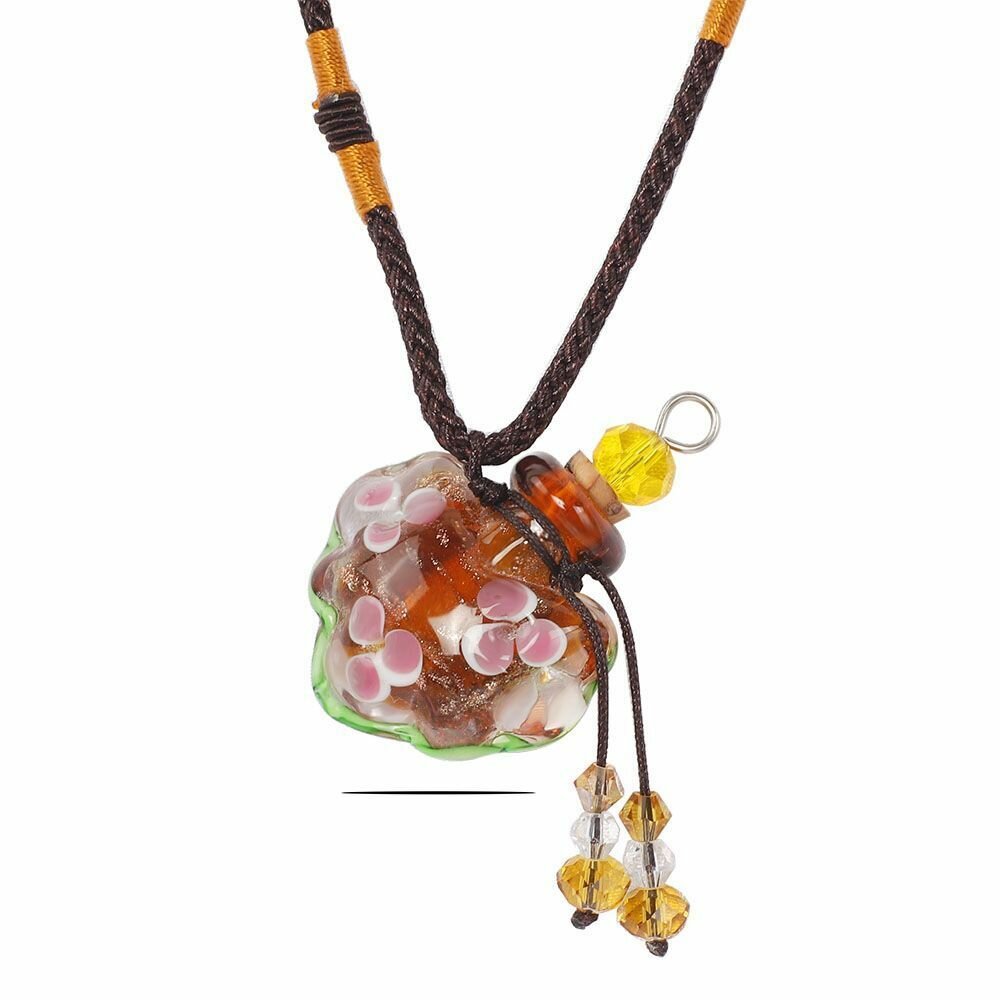 Аромакулон для эфирных масел на шею, кулон на цепочке/Бутылки с духами и эфирным маслом