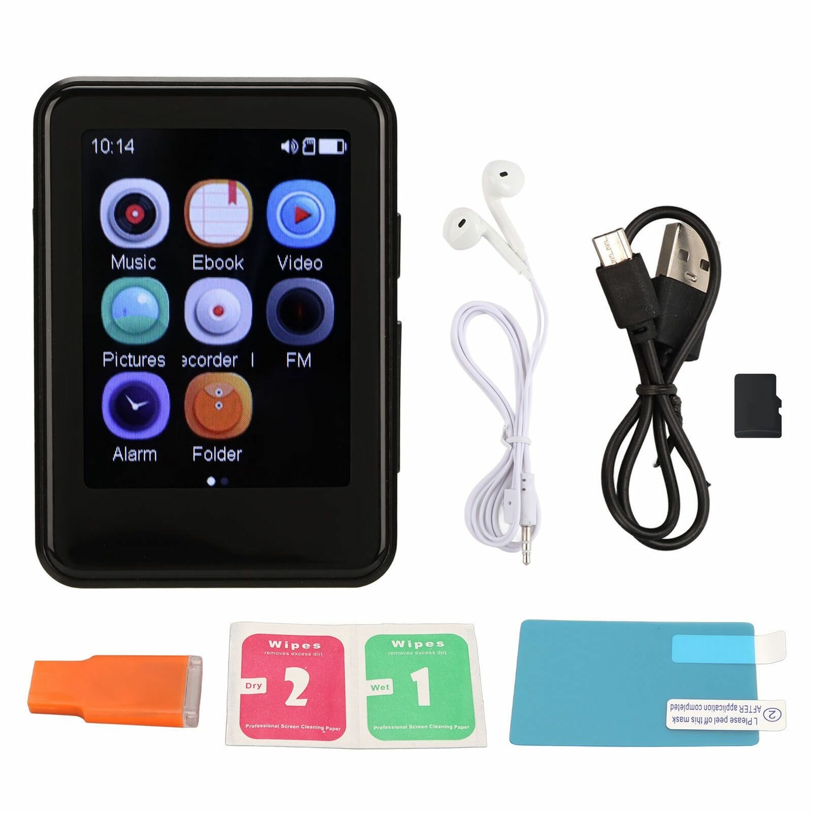 MP3 MP4-плеер Bluetooth 5.0 Hi-Fi без потерь 2,5-дюймовый сенсорный экран с записью музыкального плеера с динамиком Радио 32 ГБ