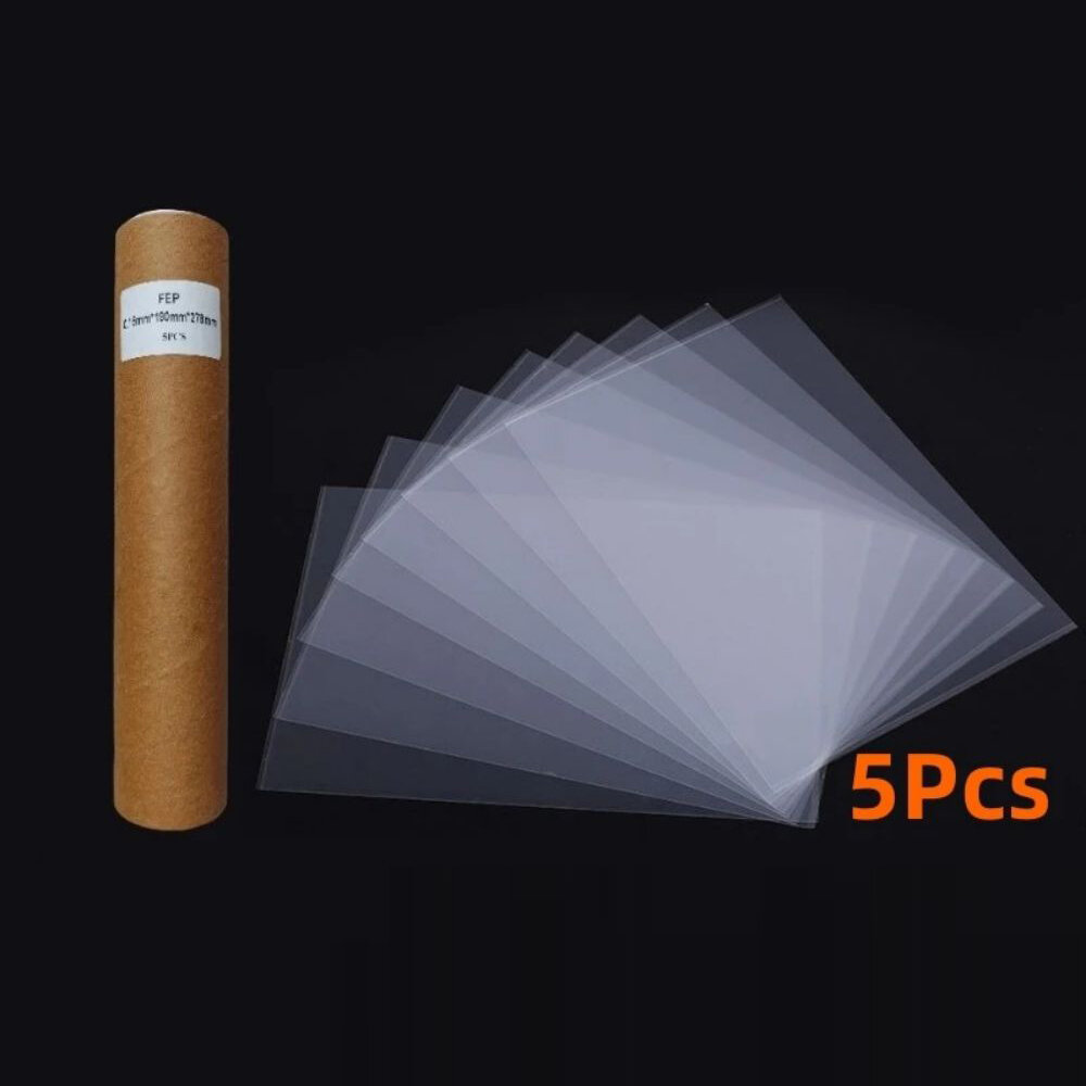 5 шт. FEP-пленки 10,1 дюйма 278 x 190 x 0,15 мм для 3D-принтеров Photon Mono M5s M5 M5s Pro M7 M7 Pro, УФ-полимерные пленки FEP