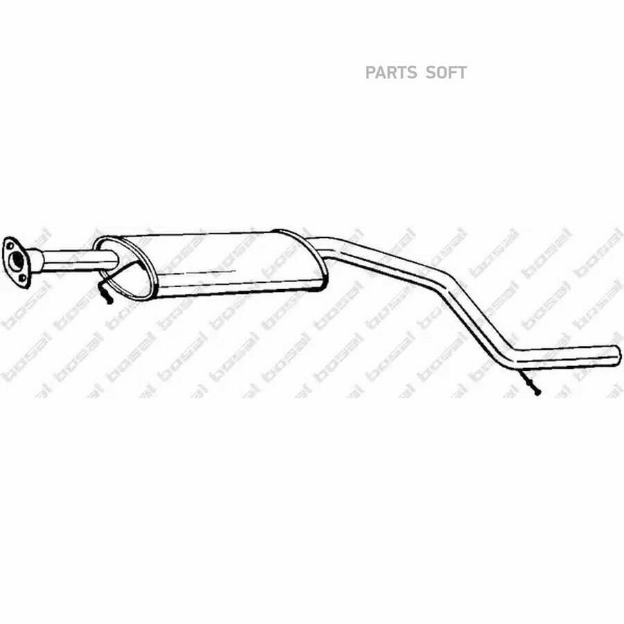 Глушитель центральный (FORD MONDEO 00- ) от официального дистрибьютора, BOSAL, артикул 281067