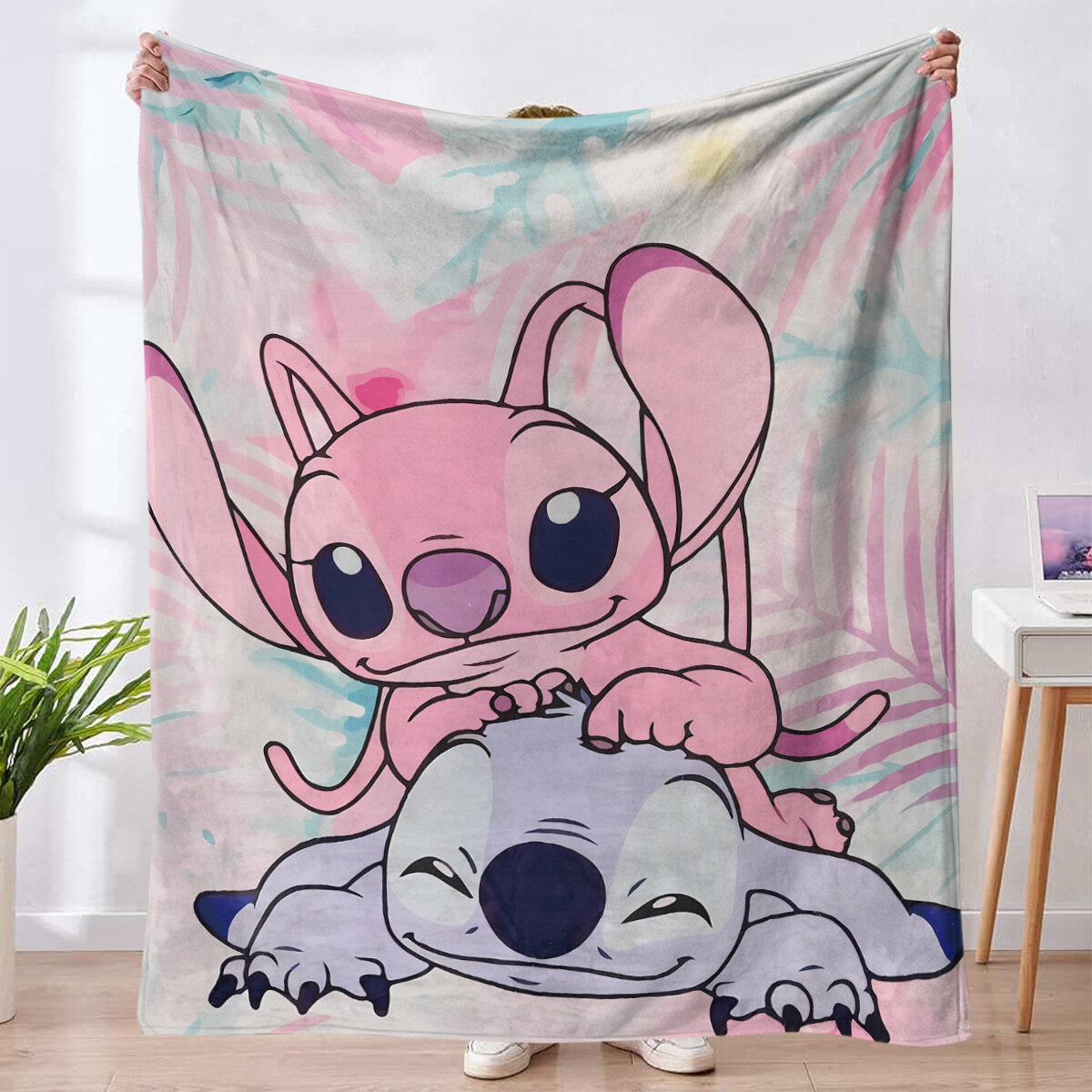 Плед флисовый детский с принтом мягкий и тёплый