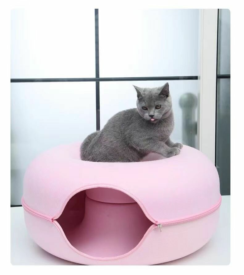 Кошачья лежанка, кошачий туннель, войлок, наполнитель для кошачьего туалета, круглый шерстяной войлок50*50