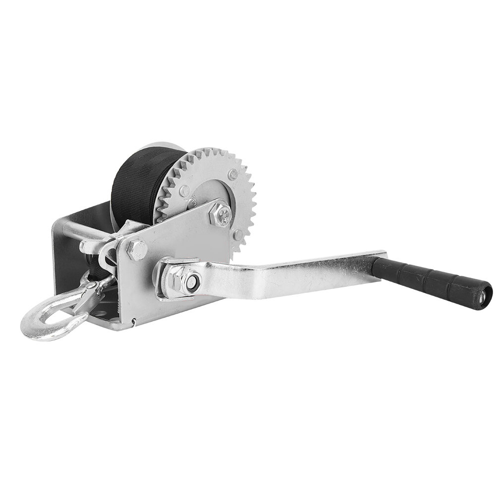 Ручная лебедка 600LBS с полиэстеровой стропой 6м, 2 скорости
