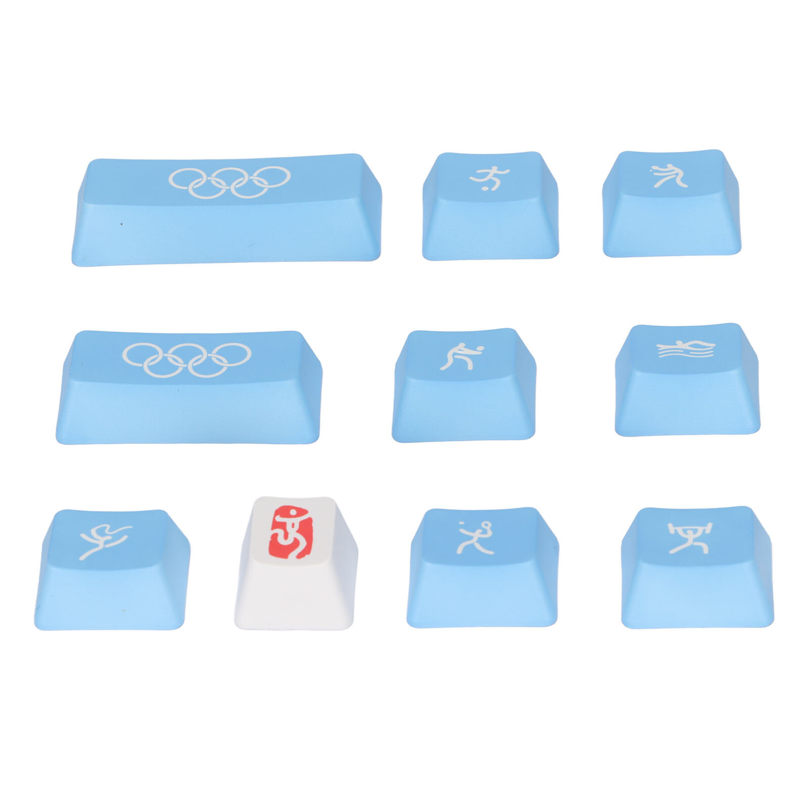 Универсальные PBT кейкапы, 10 клавиш, OEM высота, олимпийская тема