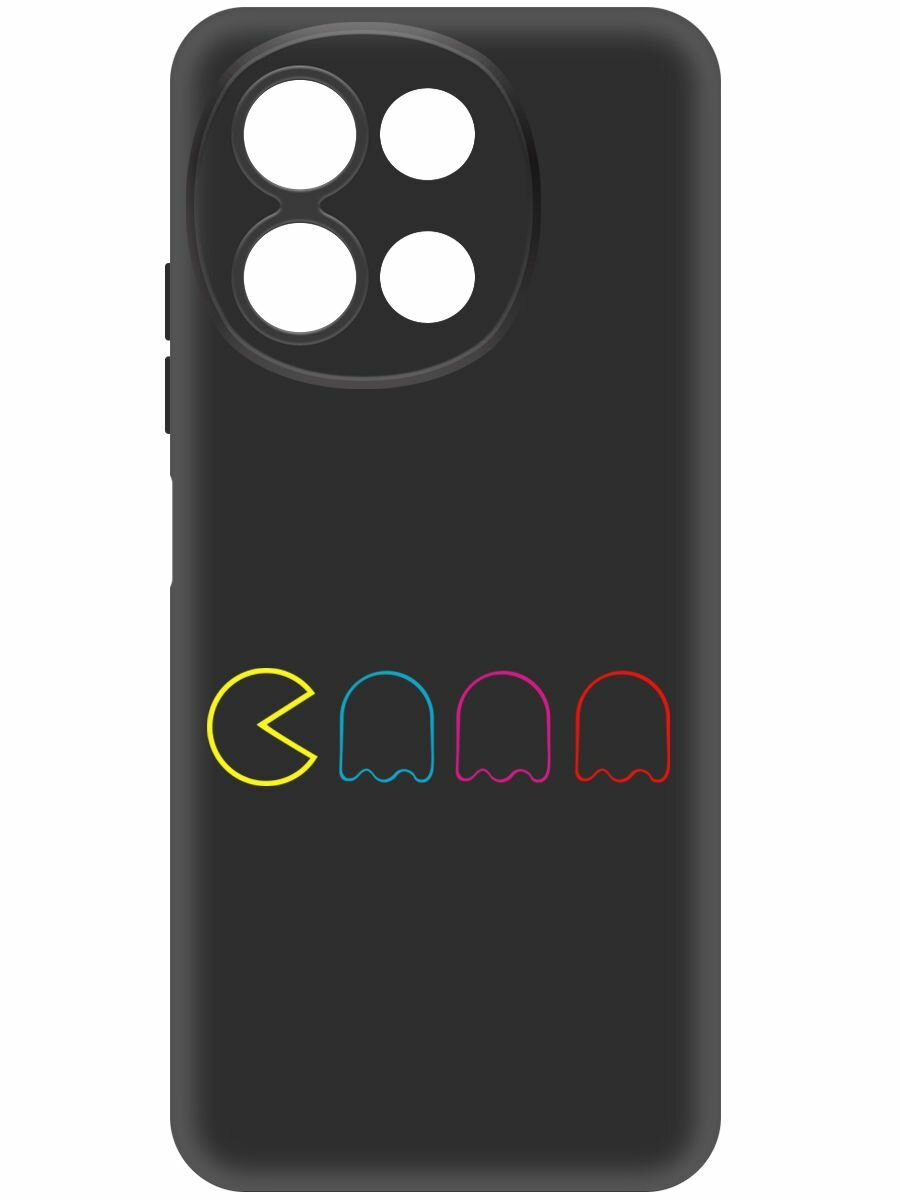 Чехол-накладка Krutoff Soft Case Пакман для TECNO Spark 30 5G черный