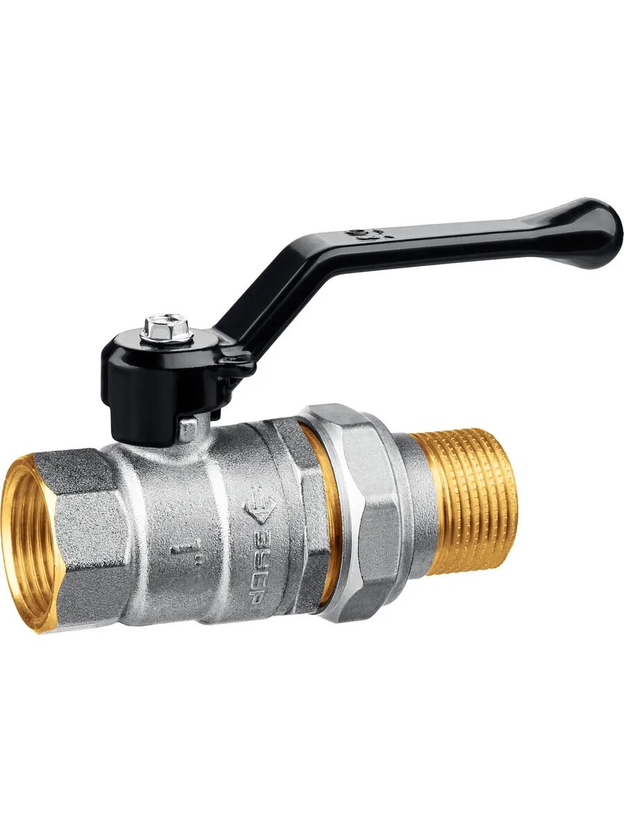 D 1″, ручка-рычаг, ″мама-папа″, полнопроходной шаровой кран