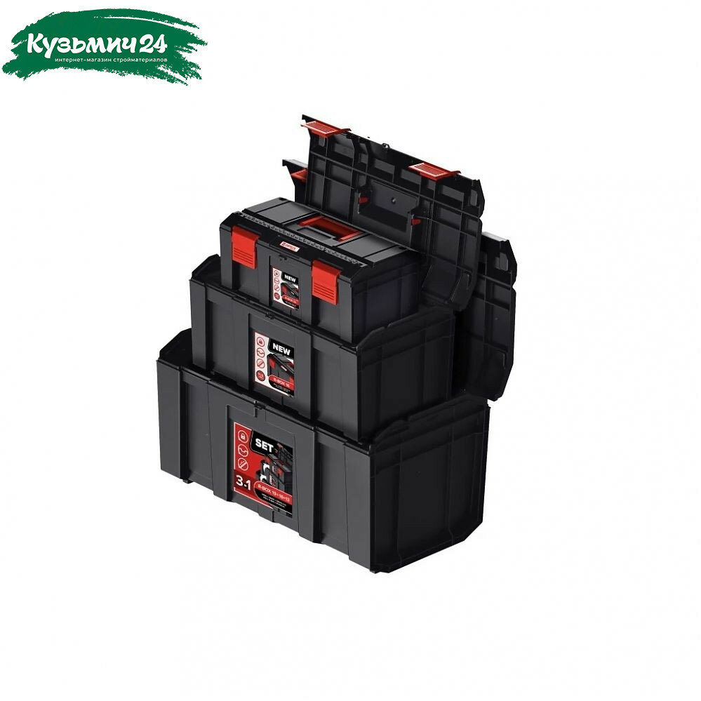 Ящик для инструмента Qbrick Regular R-Box Set 19+16+13 10501289, 485x284x265 мм