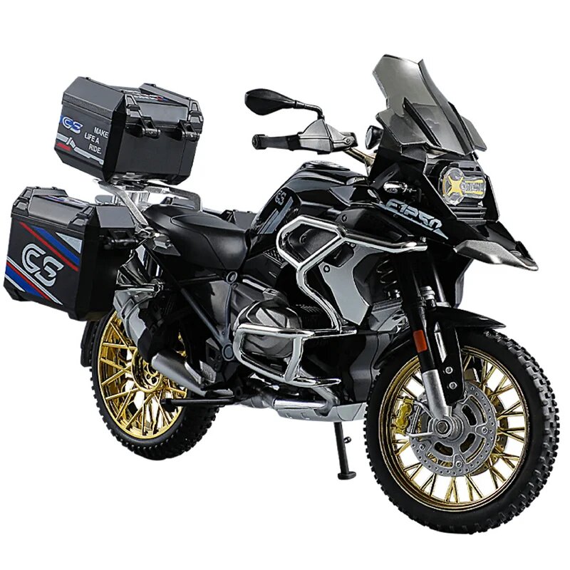 Металлический мотоцикл BMW R1250 GS ADV 1:10, черный