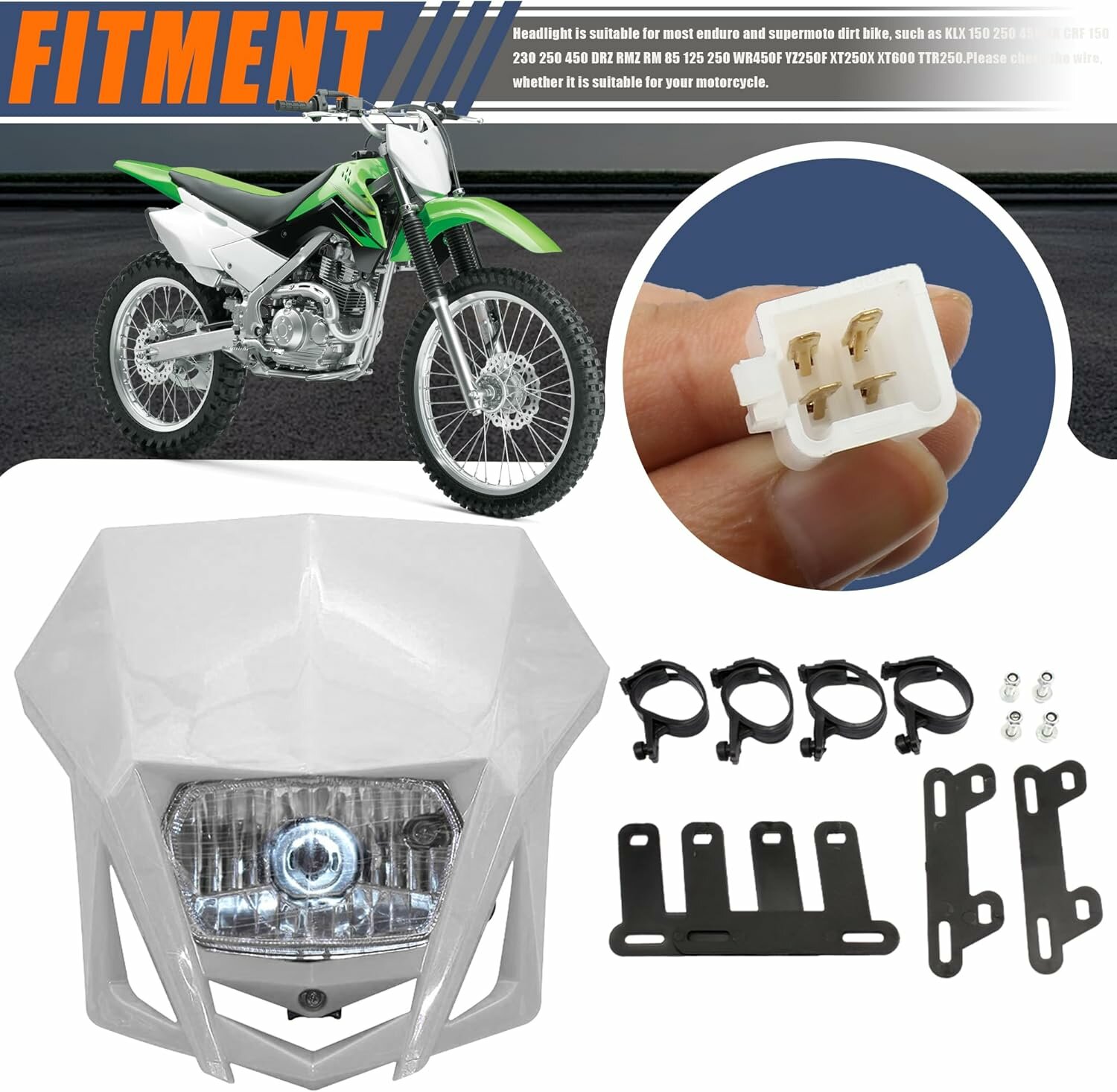 Фара на кроссовый мотоцикл KLX XR CRF DRZ RMZ RM WR YZ XT TTR