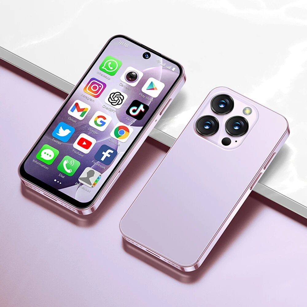 Мини-смартфон SOYES XS19, 3,88-дюймовый Экран, 2 ГБ ОЗУ, 16 ГБ ПЗУ, Add 64G TF Card, Розовый, Pink