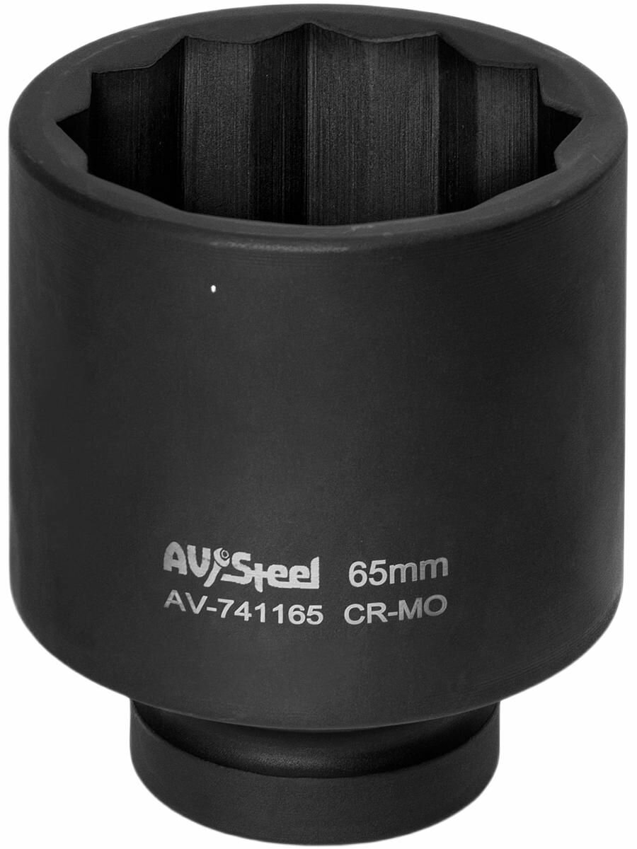 Головка ударная 1" двенадцатигранная удлиненная 65мм "AV Steel"