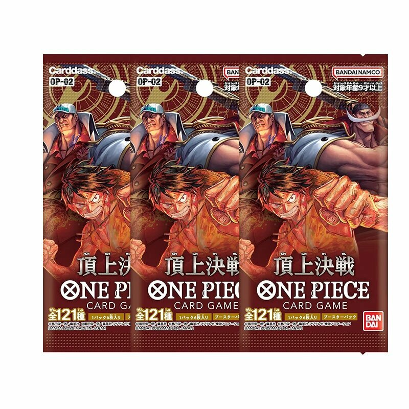 Коллекционные карты BANDAI ONE PIECE OP01-OP12 OP02-3Packs