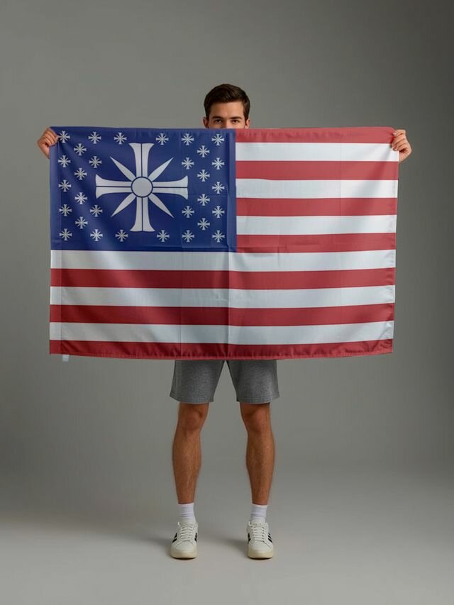 Флаг Эдема США Фар Край Far Cry, 90х135 см на сетке для улицы