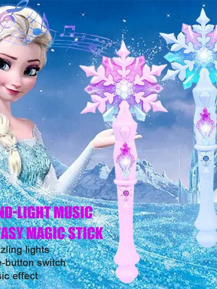 Детская музыкальная игрушка "Волшебная палочка", Светящаяся трость для ходьбы Принцессы
