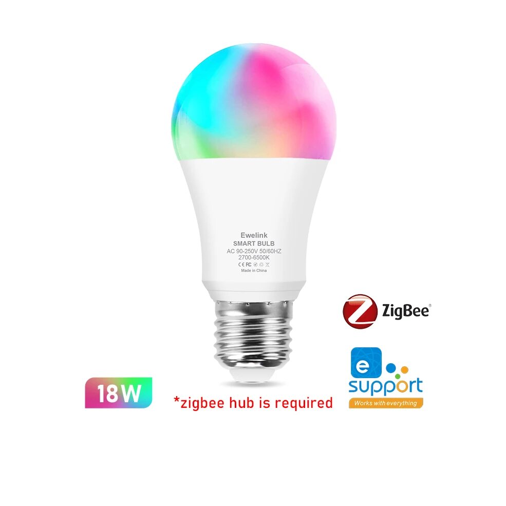 Умная LED-лампа Ewelink RGB Zigbee 18W E27