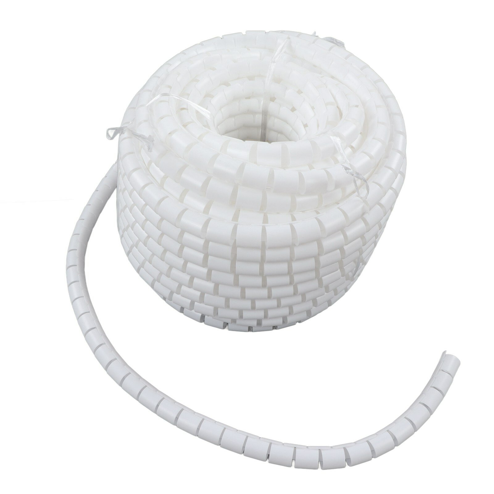 Спиральный органайзер для проводов, защитный жгут для гибкого шнура, защитная трубка для обмотки электрического кабеля, полиэтиленовая трубка, белая, 28 мм, 40 метров