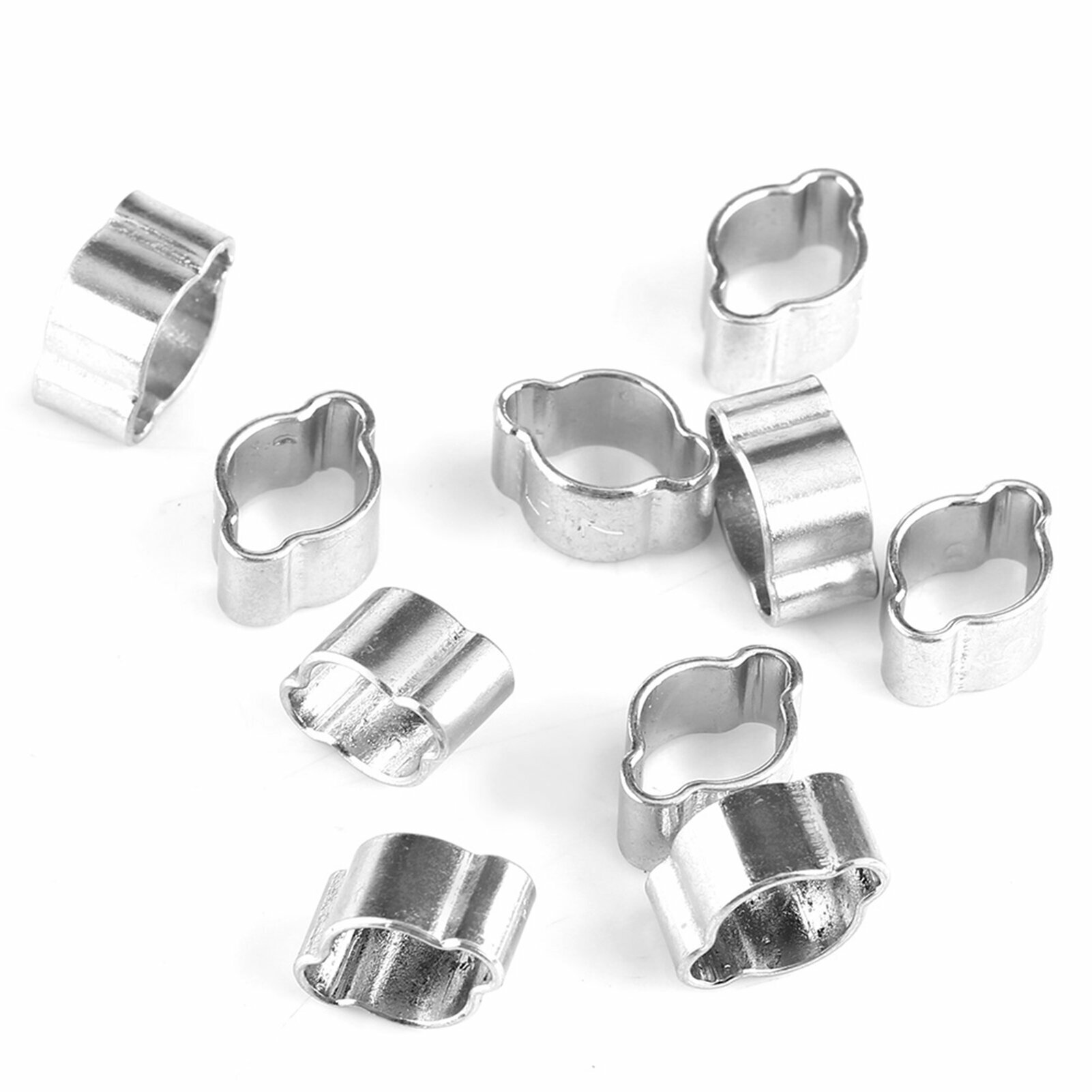 10 шт. оцинкованных железных хомутов с двумя ушками 5‑23 мм для топливной трубы (5‑7 мм)