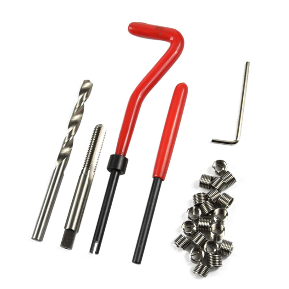 Комплект из 15 шт. для ремонта резьбы M-10 x 1,25, совместимый с Helicoil, для поврежденной резьбы 10 мм