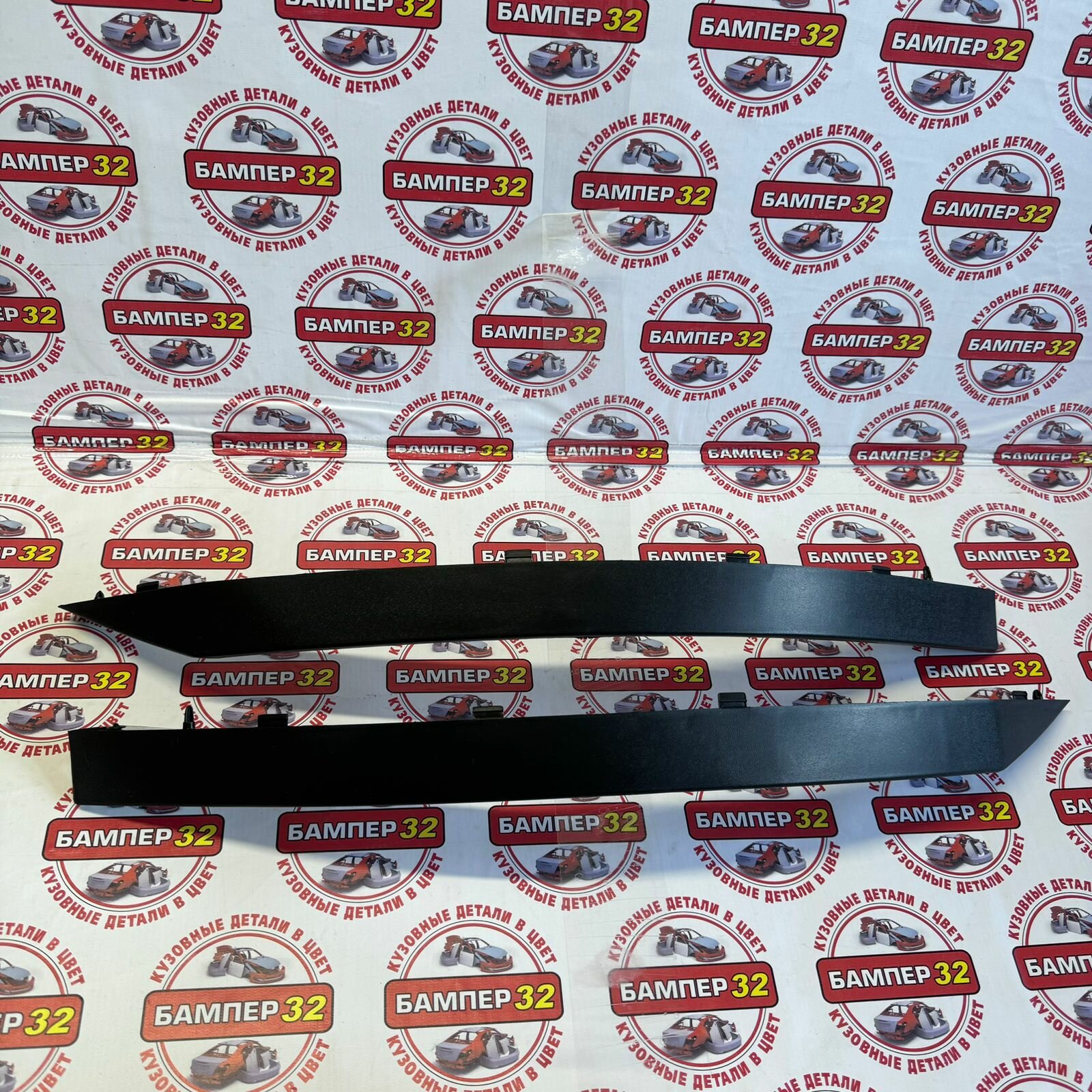 Накладки переднего бампера (реснички) для Лада Приора 2