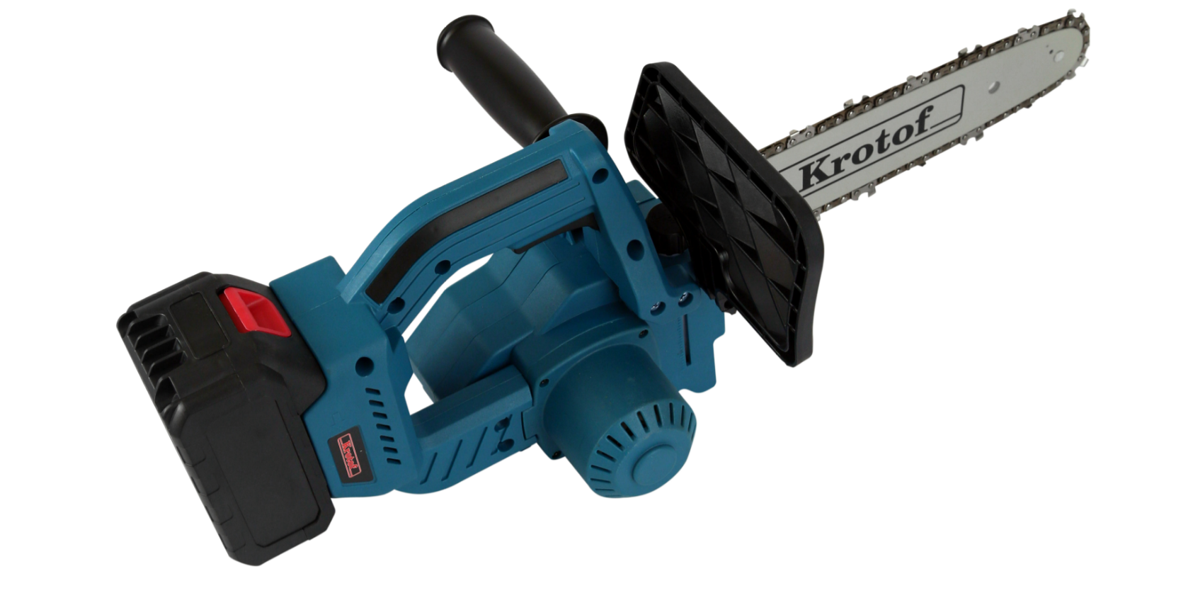 Пила цепная аккумуляторная Krotof CCS03, 21В, 2х2А, 30см, (46зв*1,3*1/4) 1000 Вт, 1,36 л. с, шина 12"