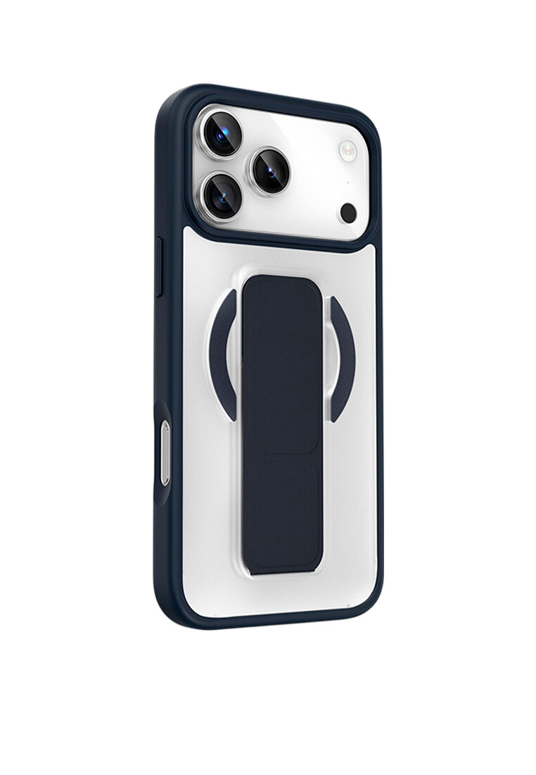 Чехол iPhone 17 Pro Max KEEPHONE Stanta MagSafe Кожаный ремешок с магнитами N52 с сильным удерживающим 3800г Черный