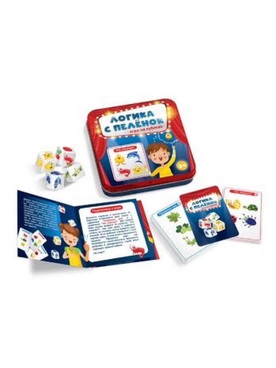 Игра настольная /Логика с пеленок/ (жестяная коробочка)