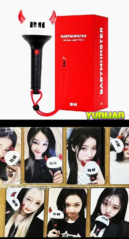 Лайтстик Babymonster земной шар ластик k-pop стрэй кэтс lightstick кпоп с карточками-lijunzheng