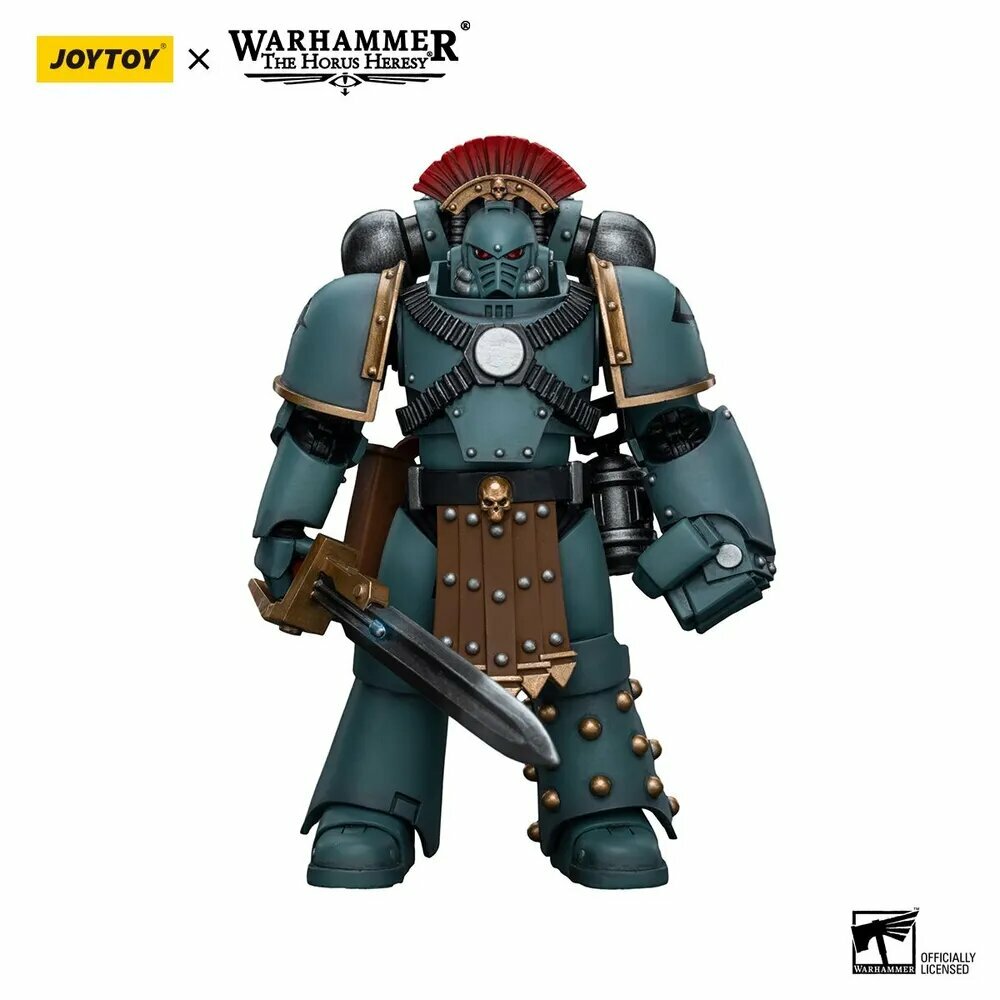 Подвижная фигурка JOYTOY Warhammer The Horus Heresy 1/18 Action Figures Sons of Horus MKIV Tactical Squad Sergeant with Power Fist Model Toy Gift Free Shipping