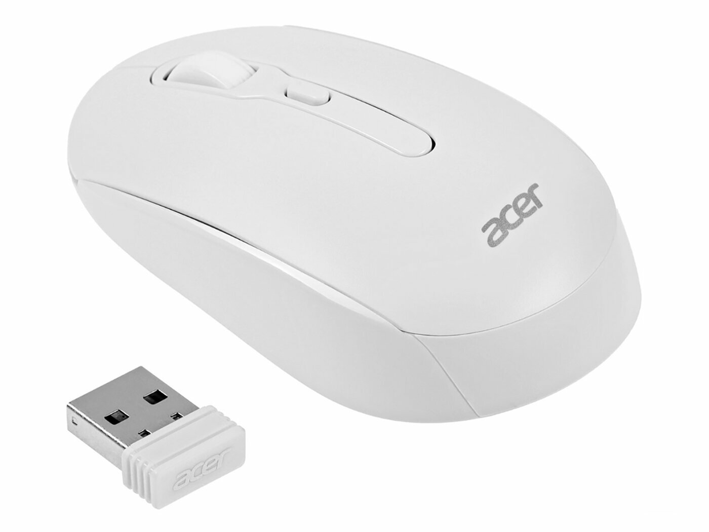 Беспроводная мышь Acer OMR308 1600dpi, Bluetooth/Wireless, 65 г, белый ZL. MCECC.023