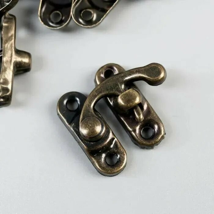 Декоративные замки для шкатулок набор 10 штук металлические цвет античная бронза фурнитура для handmade проектов