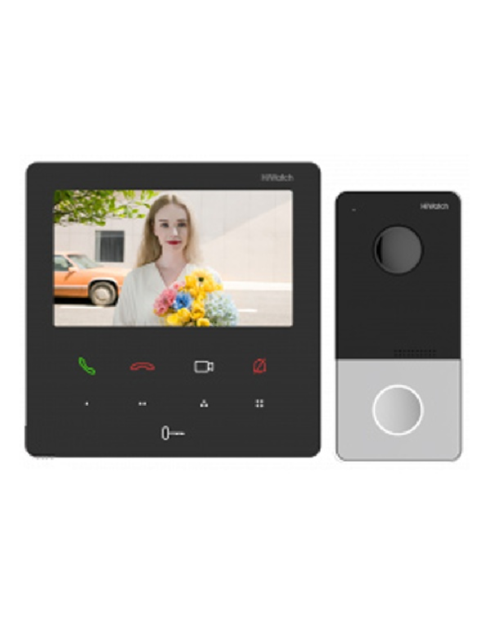 Видеодомофон HiWatch DS-D200IKWF, комплект, IP-панель, монитор