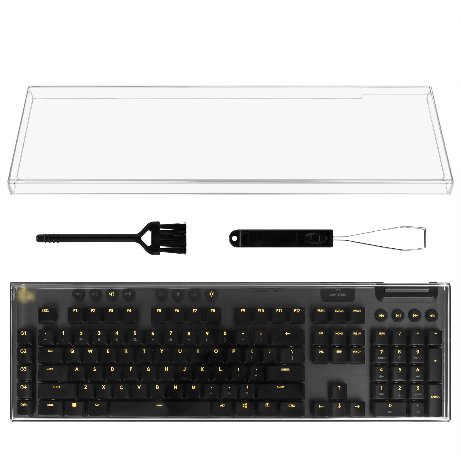 Пылезащитный чехол для клавиатуры Geekria, прозрачный, для Logitech G915/G915 X Lightspeed/G815
