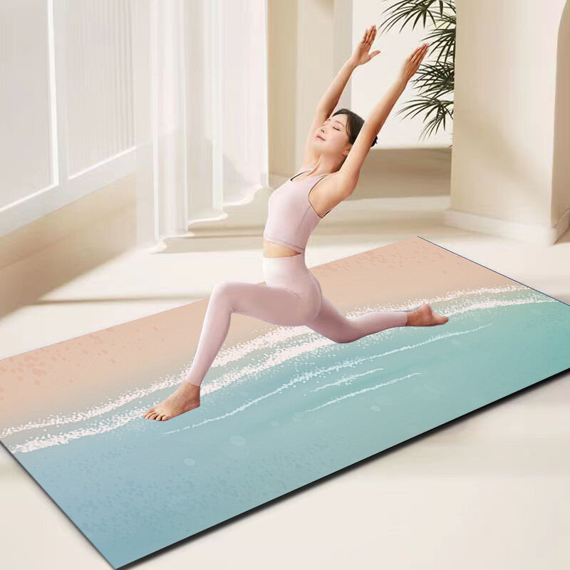 Йога-мат, фитнес-мат, нескользящий, с амортизацией, бесшумный, для прыжков на скакалке, тренировочный мат, домашний коврик для женщин, звукоизоляционный напольный мат