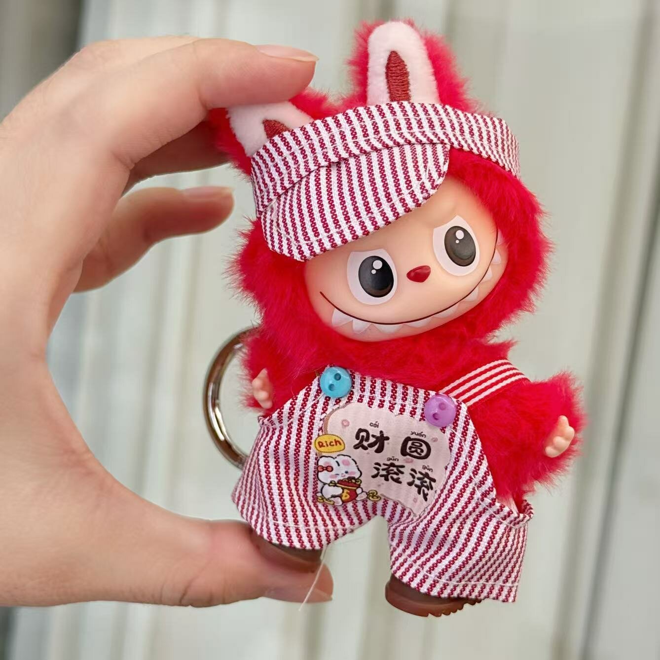 Новая мини-версия 4.0, одежда для плюшевой куклы Labubu, брелок, игрушка, сердце, пароль, набор одежды Labubu