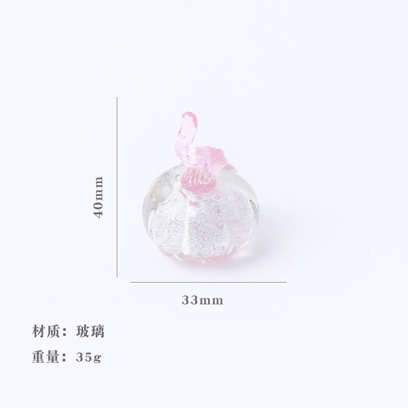 Креативные милые стеклянные украшения в форме тыквы для рабочего стола, маленькие украшения для гостиной, круглые стеклянные украшения для дома