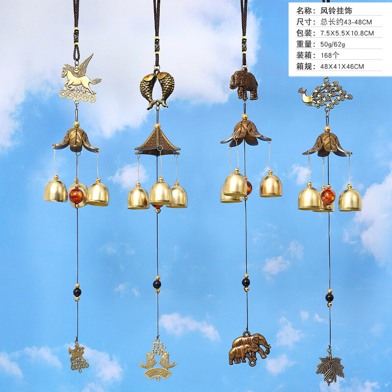 Новый металлический колокольчик в стиле TikTok, древний стиль, кисточка, голубые глаза, этнический подвесной колокольчик, сувенир для путешествий, оптовая продажа колокольчиков