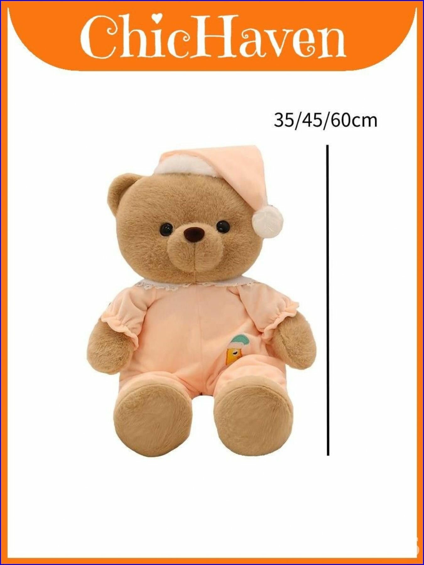Плюшевая игрушка soft and huggable teddy bear sweet comfort, розовый, 35 см