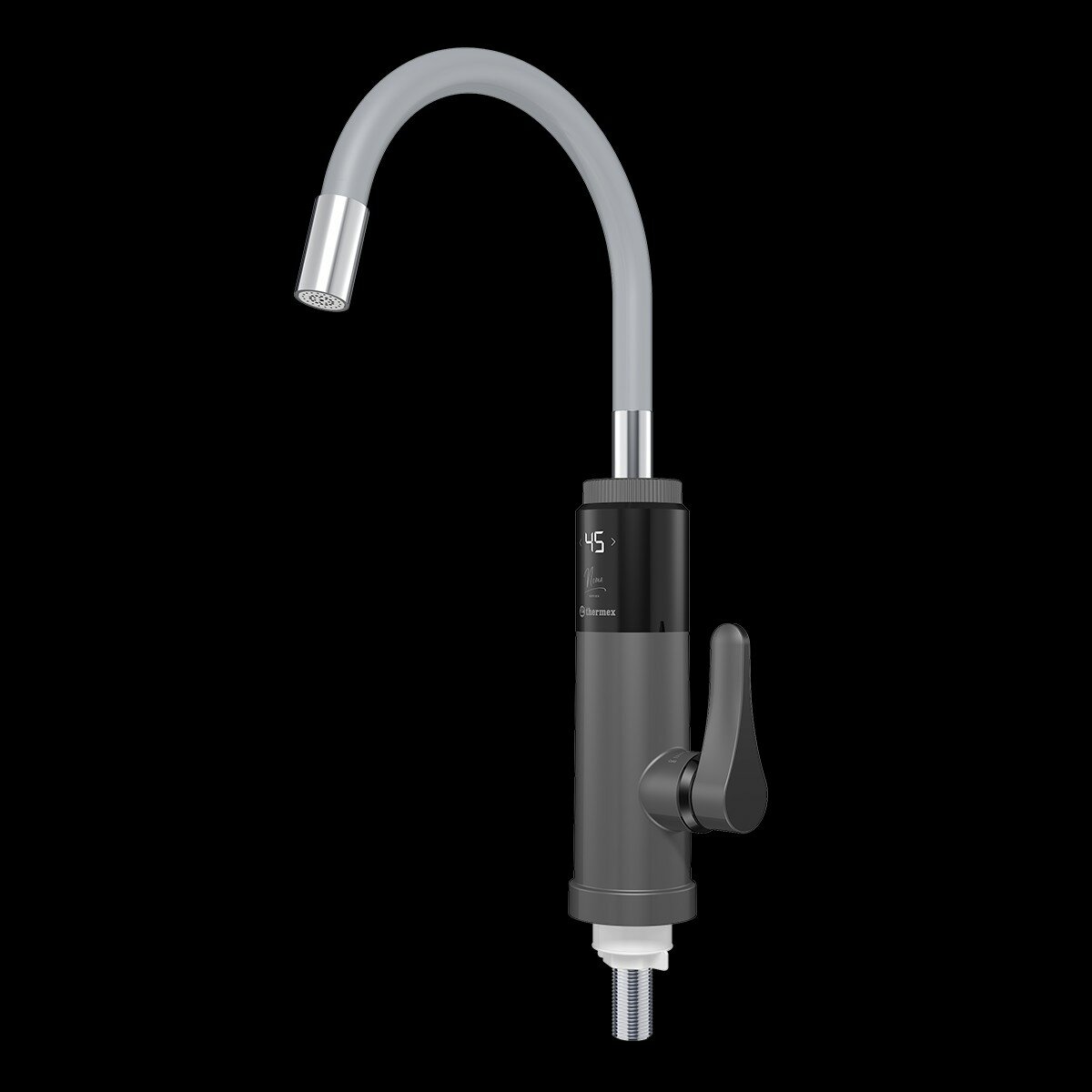 Водонагреватель 3000ВТ проточный над раков кран механ УПР Ш185ХГ105ХВ220 черн THERMEX