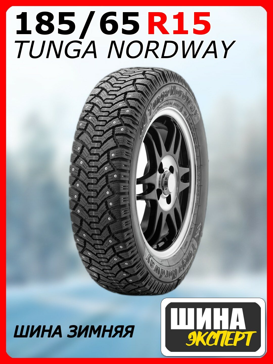 Шина зимняя шипованная TUNGA 185/65/15 Q 88 NORDWAY Ш. для легковых автомобилей 625675337