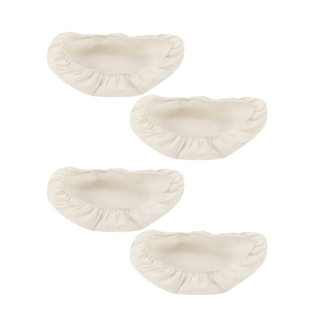 Набор из 4 хлопковых чехлов для хлеба, Овальный тканевый чехол