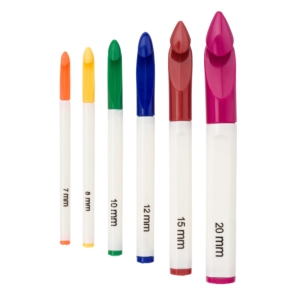 4AL-192 Набор крючков для вязания 6 размеров (7мм-20мм), пластик