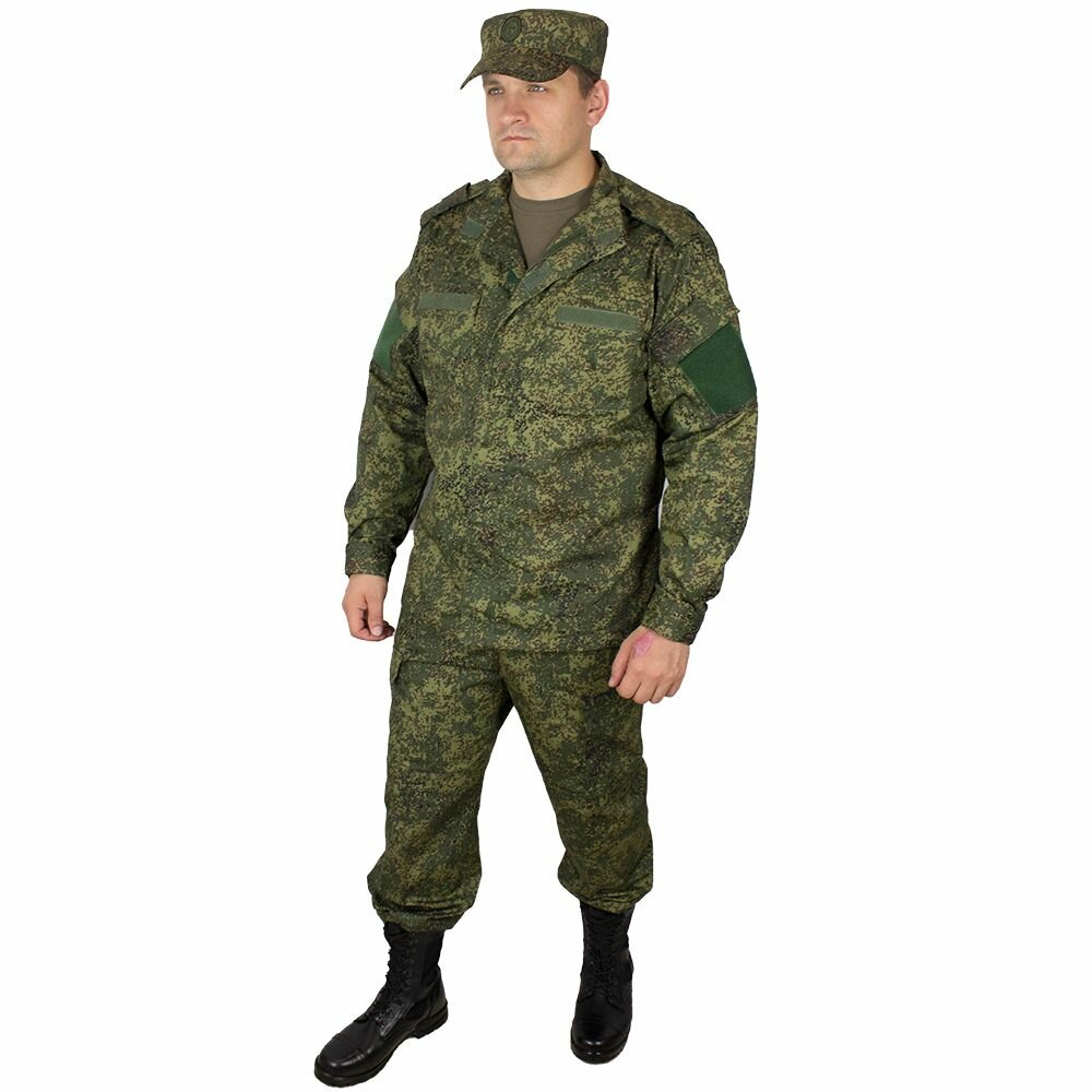 Костюм (форма одежды) армейский военный полевой вкбо (вкпо) ВС РФ. Камуфляж зеленая цифра (пиксель)