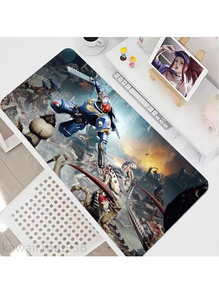 Коврик для мыши Warhammer "40K", игровой, нескользящий, XXL, 40 см x 90 см