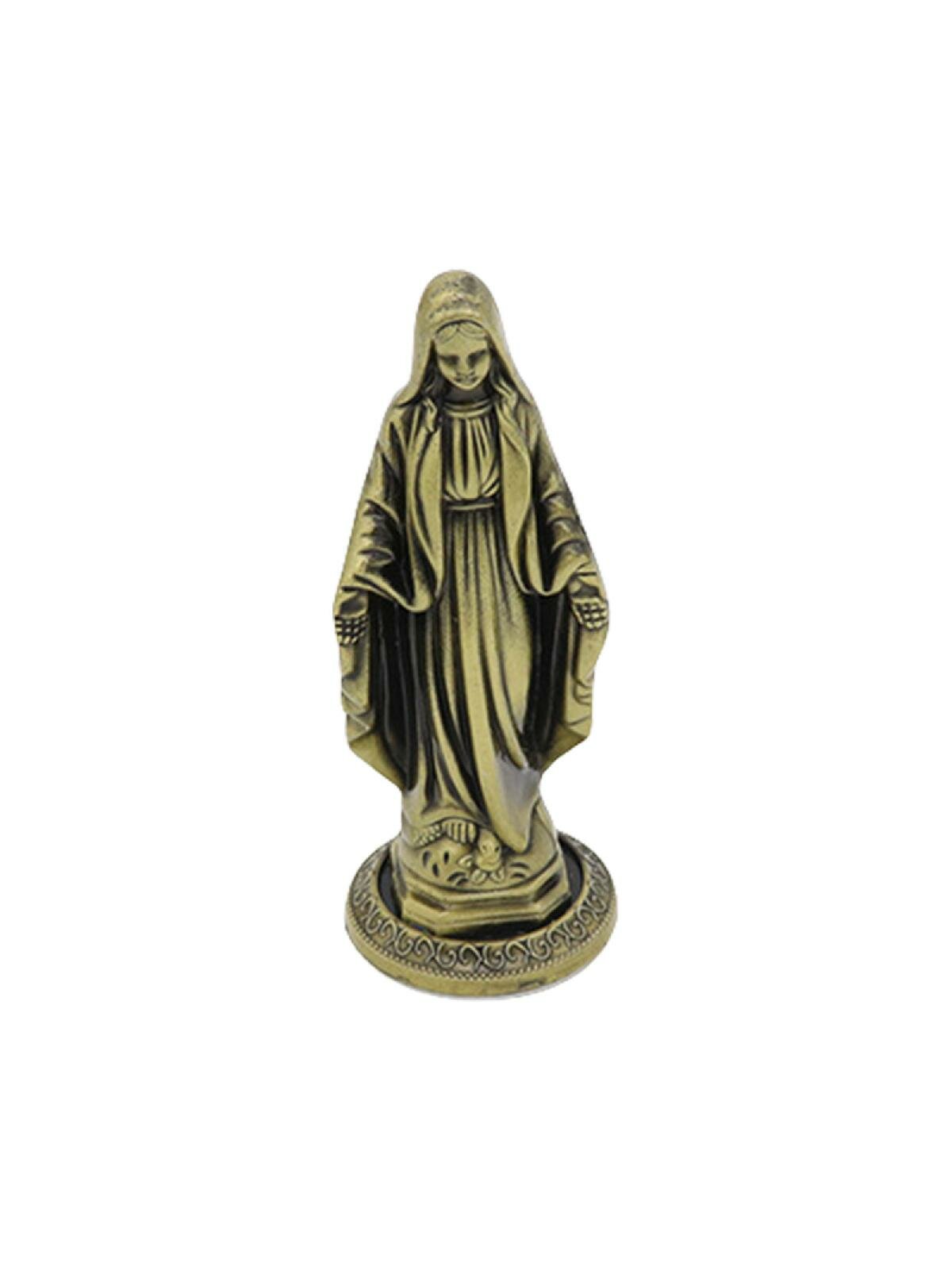 Металлическая статуэтка Марии для украшения христианского религиозного интерьера в подарок