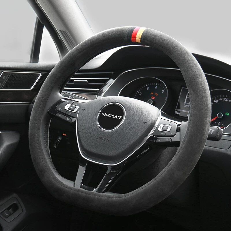 Накладка на руль Alcantara Германия D-Тип Плоский Низ Все-Сезонная Ручная Вышивка Суэд