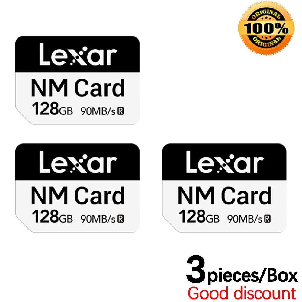 Lexar NM nCARD карта памяти для Huawei 128/256/512 ГБ 128GB-3PCS